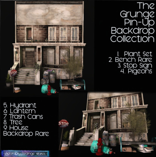 Second Life Marketplace - ~ASW~ The Grunge Pin Up Backdrop