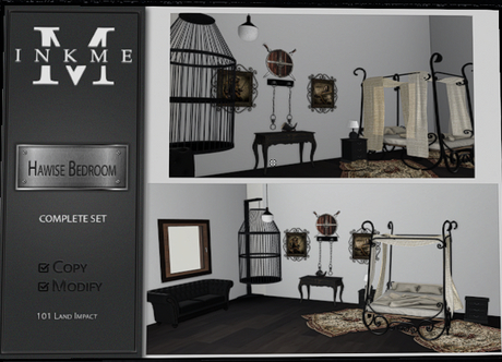 Second Life Marketplace - 13 ::InkMe:: Hawise Bedroom