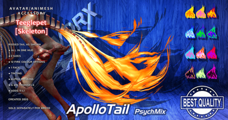 Second Life Marketplace - HOSSWORX - Apollo Tail PsychMix [Teeglepet ...