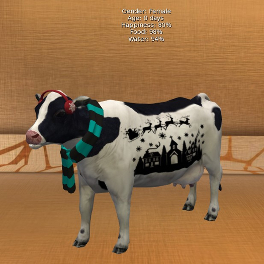 Second Life Marketplace - DFS Cow - Xmas 2020 (Actual Item)
