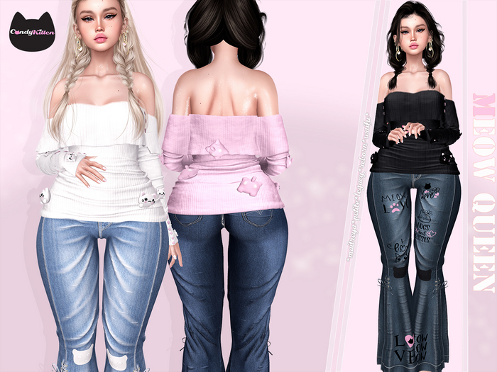 Second Life Marketplace - *CK* Meow queen jeans FATPACK