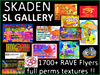 Second Life Marketplace - OVER 1700 full permissions textures of 1990 ...