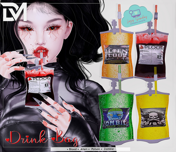 Second Life Marketplace - DM:: Drinks Bag - Blood + Alien + Poison ...