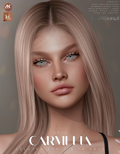 Second Life Marketplace - TF - Carmelia Skin (LELUTKA EVOX) Rosekiss