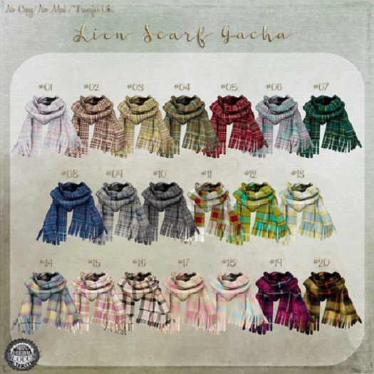 Second Life Marketplace - ::C'est la vie !:: Lien Scarf Gacha (#05 ...