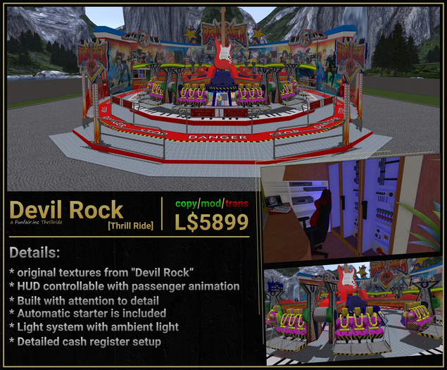 Second Life Marketplace - [Funfair.inc] Devil Rock (with Automatic Mode)