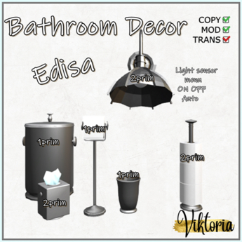 Second Life Marketplace - Edisa Bathroom Decor A*add me*