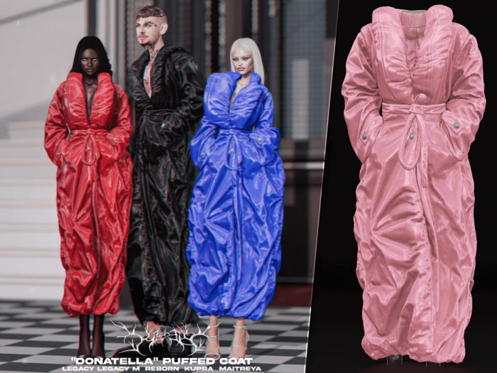 Second Life Marketplace - #Klubb "Donatella" Puffed Coat [Powder]