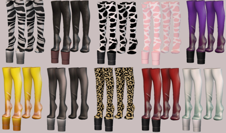 Second Life Marketplace - OXO IRIS BOOTS AND SOCK FATPACK