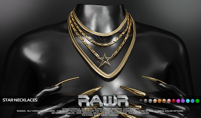 Second Life Marketplace - RAWR! Star Necklace (add me)