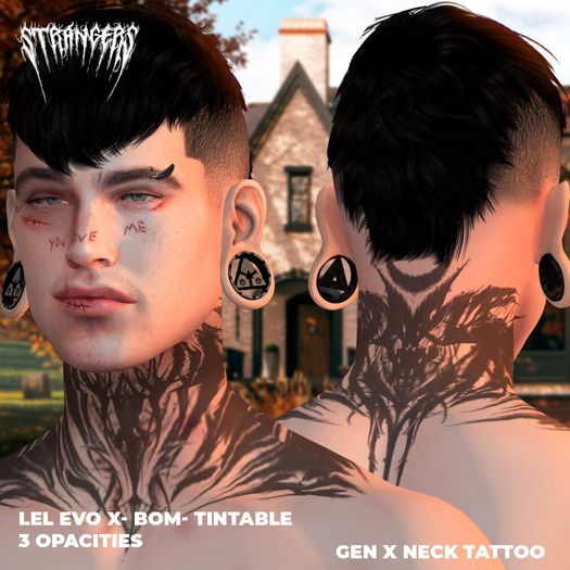 Second Life Marketplace - Strangers- Strangers- GenX Neck Tattoo ...