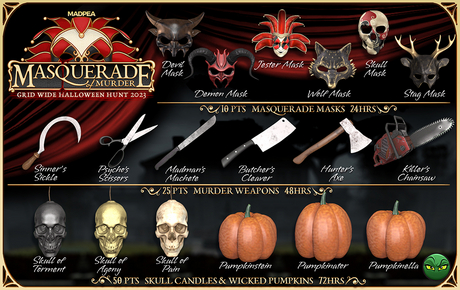 Second Life Marketplace - MadPea Halloween Hunt Object Bundle - Murder ...