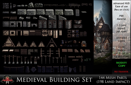 Second Life Marketplace - TSC Medieval Building Set (PBR)