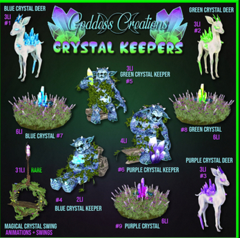 Second Life Marketplace - 01 )O( GC: Blue Crystal Deer