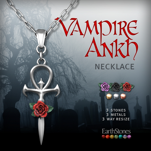 Second Life Marketplace - EarthStones Vampire Ankh Necklace