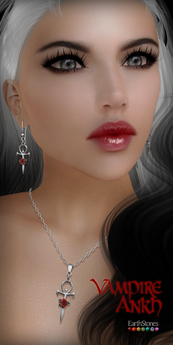 Second Life Marketplace - EarthStones Vampire Ankh Earrings