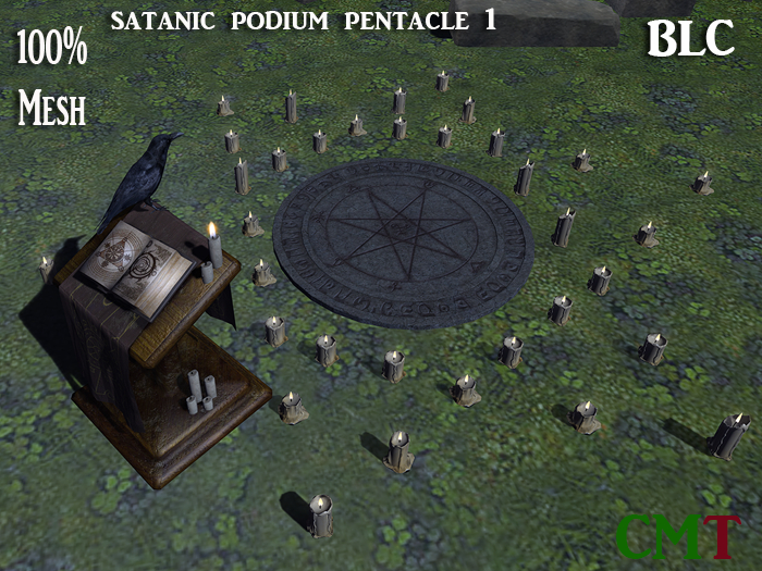 Second Life Marketplace - BLC satanic podium pentacle 1