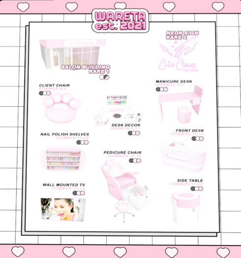 Second Life Marketplace - 1. - .W. Cutie Claws Salon - Nail Salon RARE