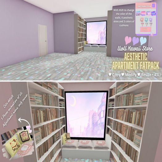 Second Life Marketplace - Aesthetic apartment Fatpack - UwU Kawaii ...