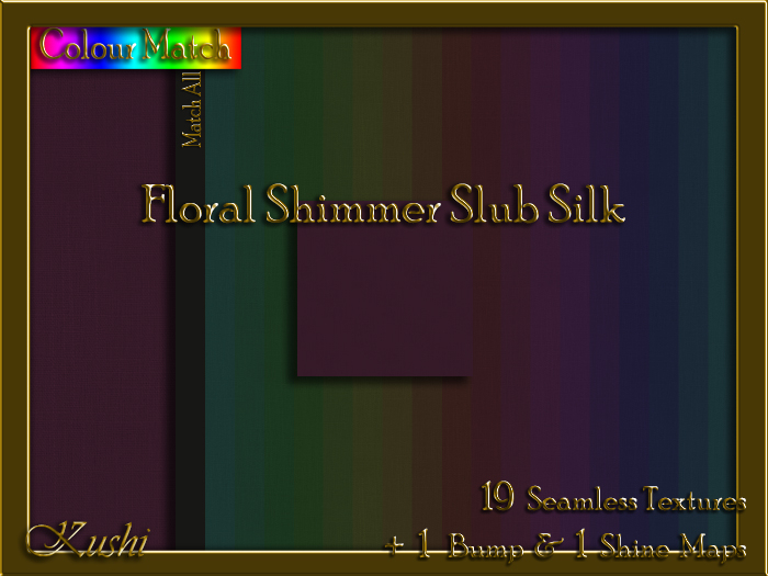 Second Life Marketplace - Floral Shimmer Slub Silk Solid Seamless ...