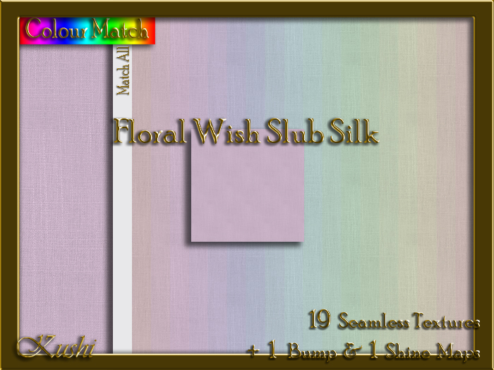 Second Life Marketplace - Floral Wish Slub Silk Solid Seamless Texture Pack