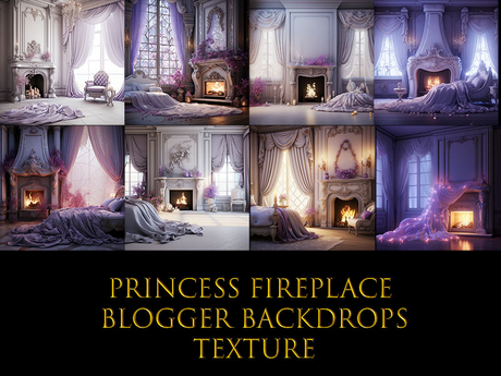 Second Life Marketplace - SATO - Princess Fireplace Blogger backdrop ...