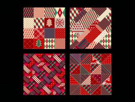 Second Life Marketplace - *6KW* FULL PERM Seamless Christmas Patchwork ...