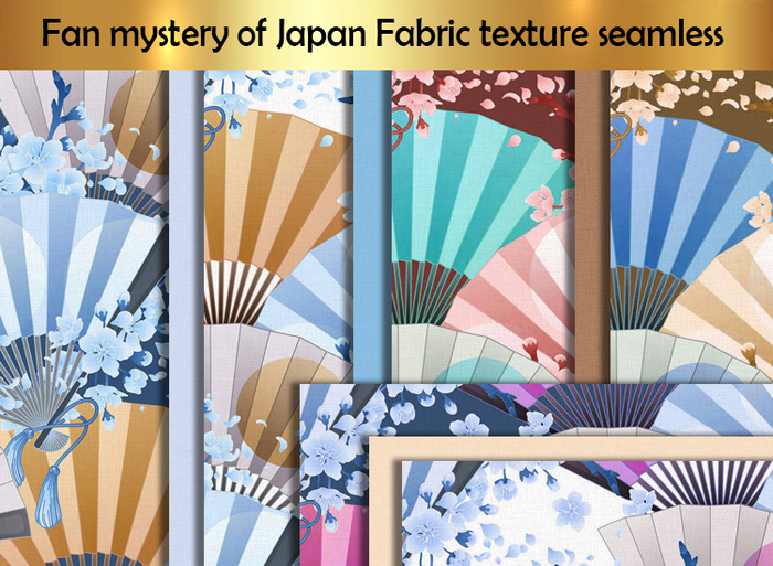 Second Life Marketplace - Fan mystery of Japan Fabric texture seamless