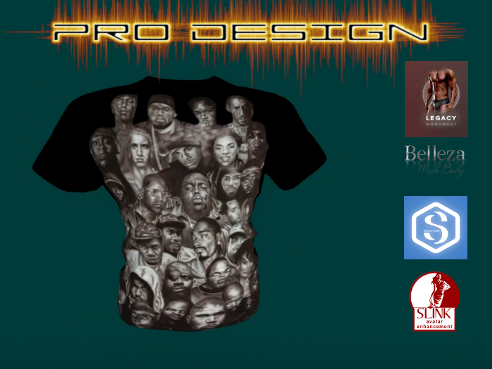 Second Life Marketplace - Pro Design short Sleeve Rap Gods