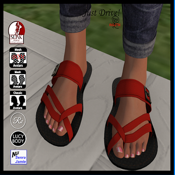 Second Life Marketplace - Sandals - Vicki Color Change Edition with ...