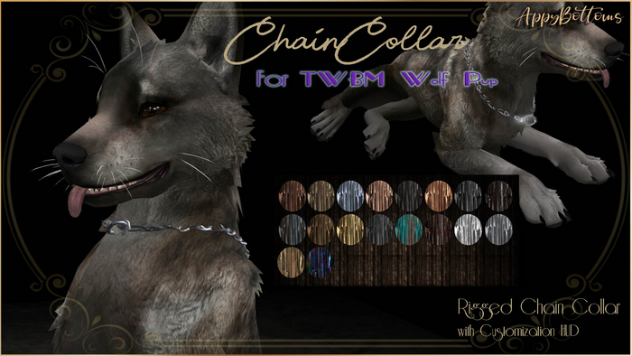 Second Life Marketplace - :AppyBottoms: TWBM WolfPup - ChainCollar