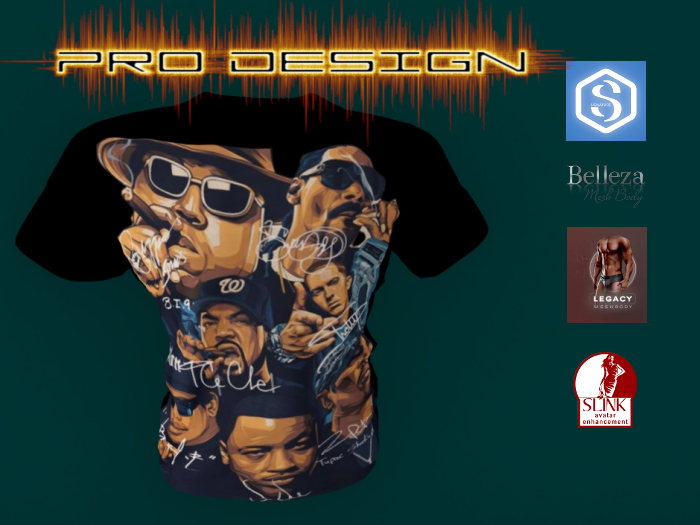 Second Life Marketplace - Pro Design short Sleeve Rap Gods V2