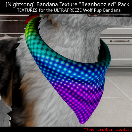 Second Life Marketplace - [NS] TWBM Wolf Pup Bandana Texture Pack ...