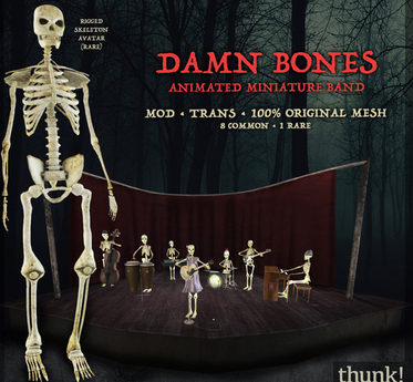 Second Life Marketplace - Thunk! Skeleton Drummer