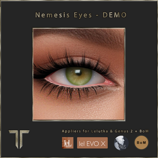 Second Life Marketplace - Tville - Nemesis Eyes DEMO for Lelutka EVO ...