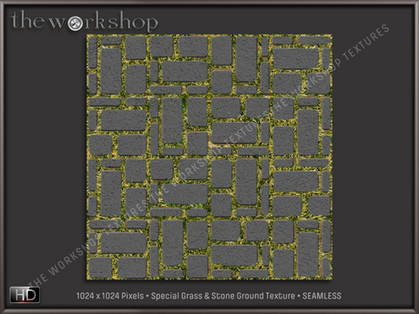 Second Life Marketplace - SPECIAL GROUND GRASS&STONE TEXTURE SET - 01