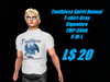 Second Life Marketplace - Toothless Spirit Animal-Gray-Men's Mesh Shirt