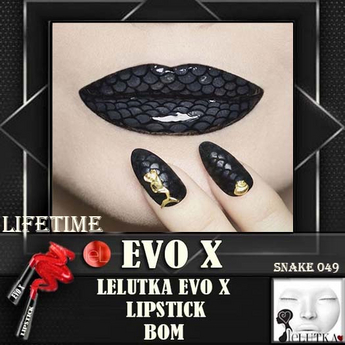 Second Life Marketplace - Lifetime Snake Lip LIPSTICK Leutka EVO X BOM 049