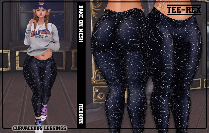 Second Life Marketplace - /TeeRex/ Curvaceous Leggings - Astral BOM