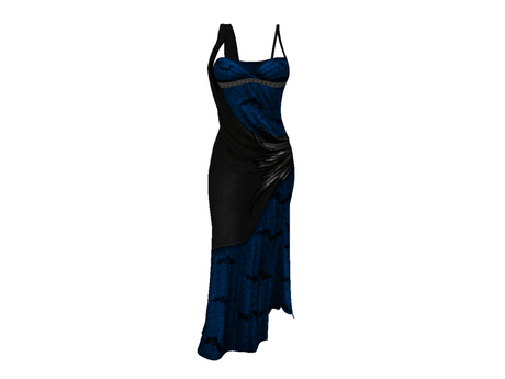 Second Life Marketplace - REVOLUTION - Lily Dress (Halloween Blue)