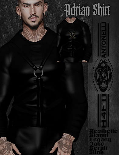 Second Life Marketplace - :: H4 / Adrian Leather Shirt (ADD ME)