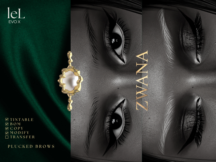 Second Life Marketplace - ZWANA Plucked Brows - [Lel EvoX - BOM]