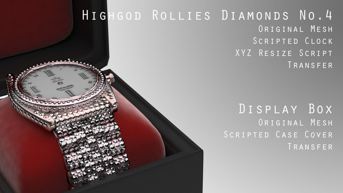 Second Life Marketplace - Highgod Rollie No.4 RoseGold [Diamonds]