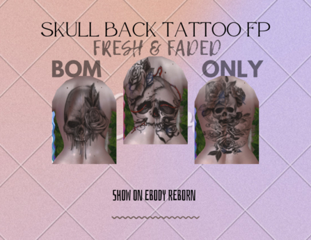 Second Life Marketplace - Skull Back Tattoo FP (BOM ONLY)
