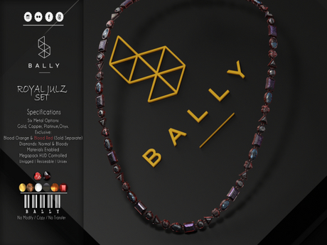 Second Life Marketplace - 'BALLY' Crown Julz Chain Blood Orange Limited ...