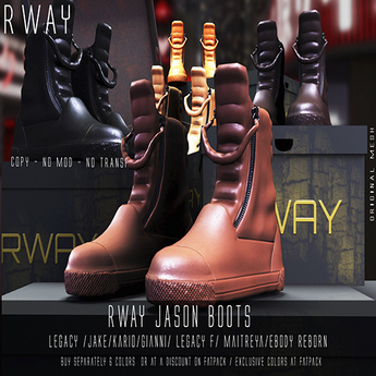 Second Life Marketplace - RWAY - Jason Boots Fatpack