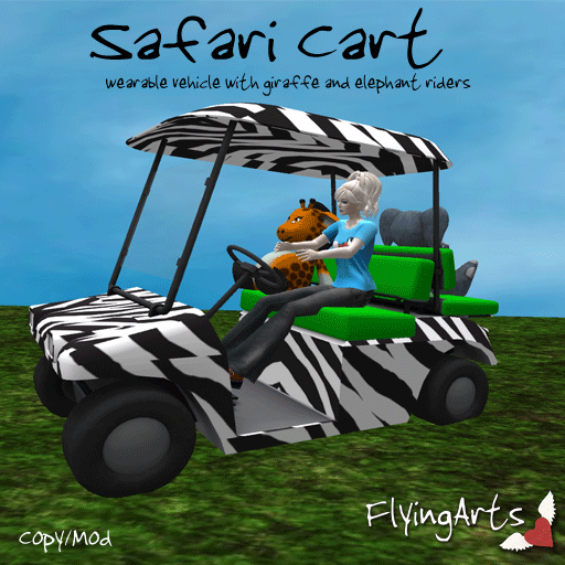 Second Life Marketplace - !FA! Safari Cart Wearable