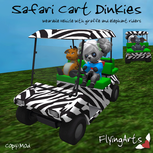 Second Life Marketplace - !FA! Safari Cart Dinkies Wearable