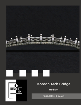 Second Life Marketplace - MeshedUp: Medium Korean Arch Bridge