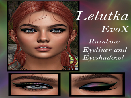 Second Life Marketplace - Rainbow Eyeliner and Eye Shadow Leluka-EvoX